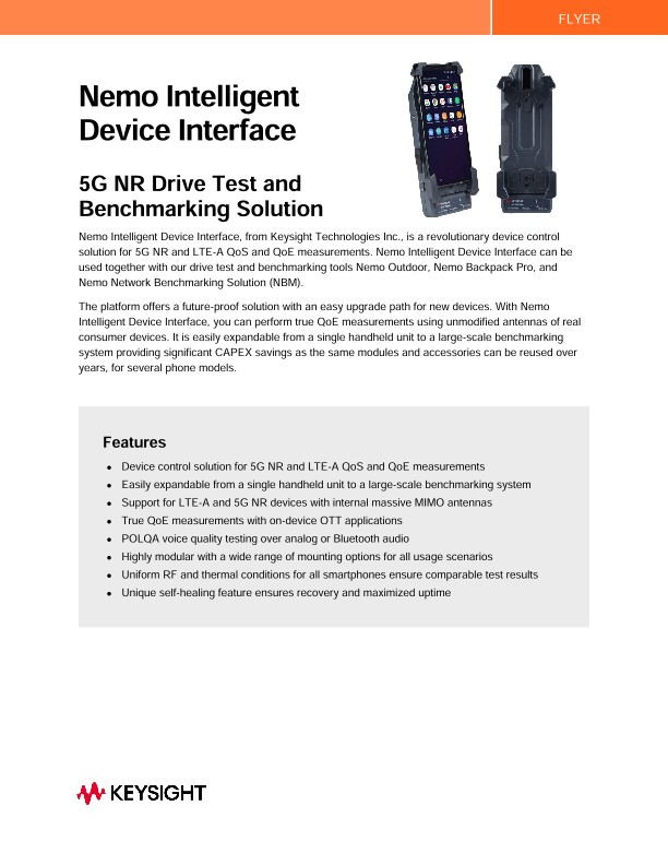 Nemo Intelligent Device Interface PDF Asset Page | Keysight